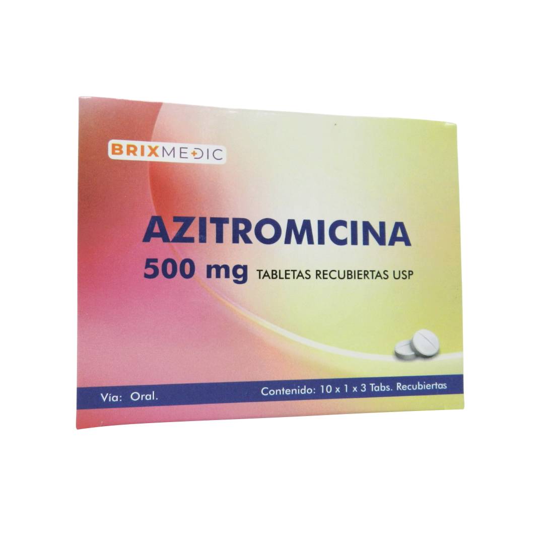 AZITROMICINA 500 MG TABLETAS RECUBIERTAS USP | Brix Medic - Productos ...