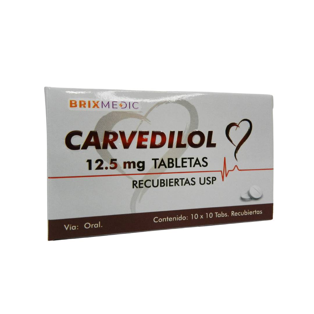 CARVEDILOL 12.5 MG TABLETAS RECUBIERTAS | Brix Medic - Productos ...