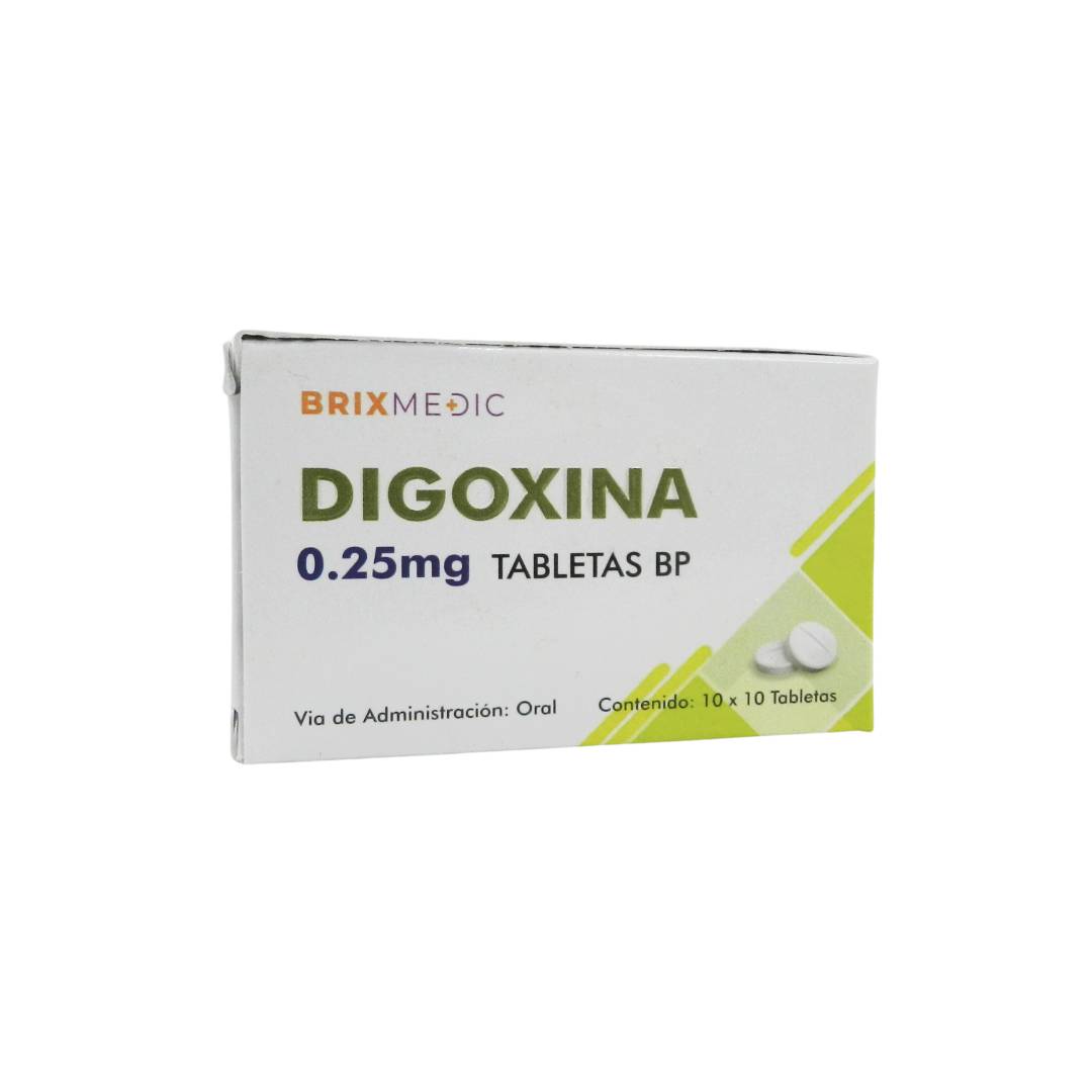 DIGOXINA 0.25 MG TABLETAS BP | Brix Medic - Productos farmacéuticos