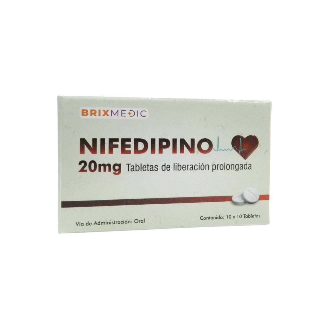 NIFEDIPINO 20 MG TABLETAS | Brix Medic - Productos farmacéuticos