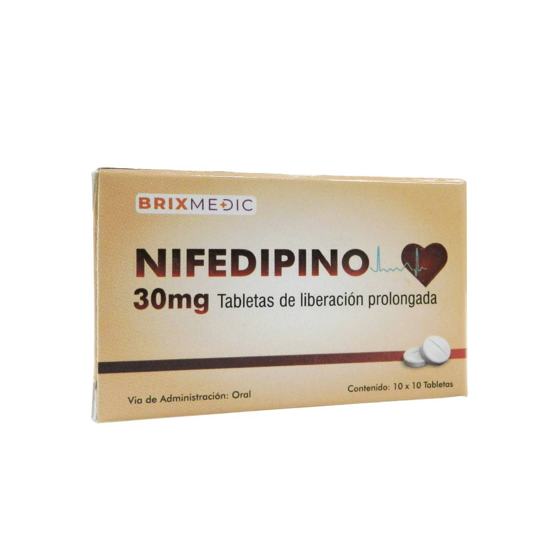 NIFEDIPINO 30 MG TABLETAS | Brix Medic - Productos farmacéuticos